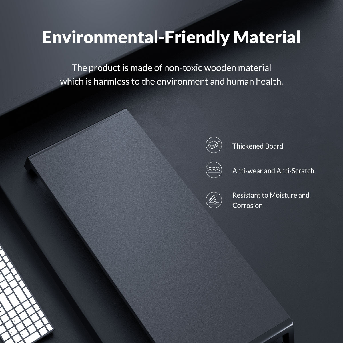 Orico Stand Monitor Solid Wood+ABS Black HSQ-M1-BK – Rolls Technology Store - Cyprus Online Shop